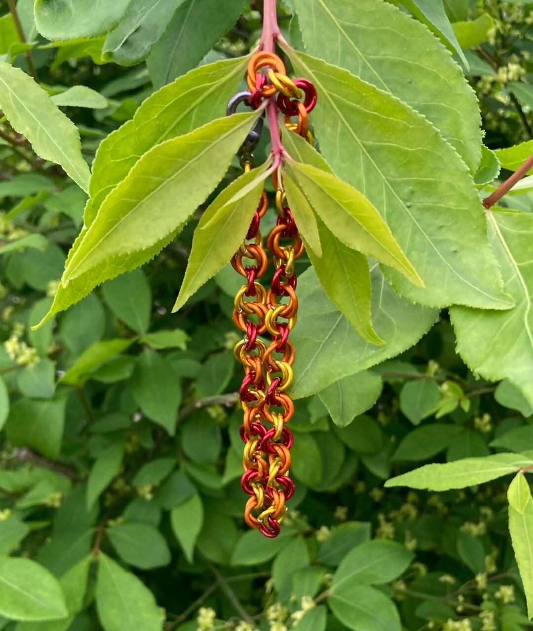 Flame Themed Bracelet/mobius Flower Chainmail Bracelet - Etsy