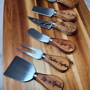 Charcuterie Cheese Knives Personalized Gift Set Wedding Gift ...