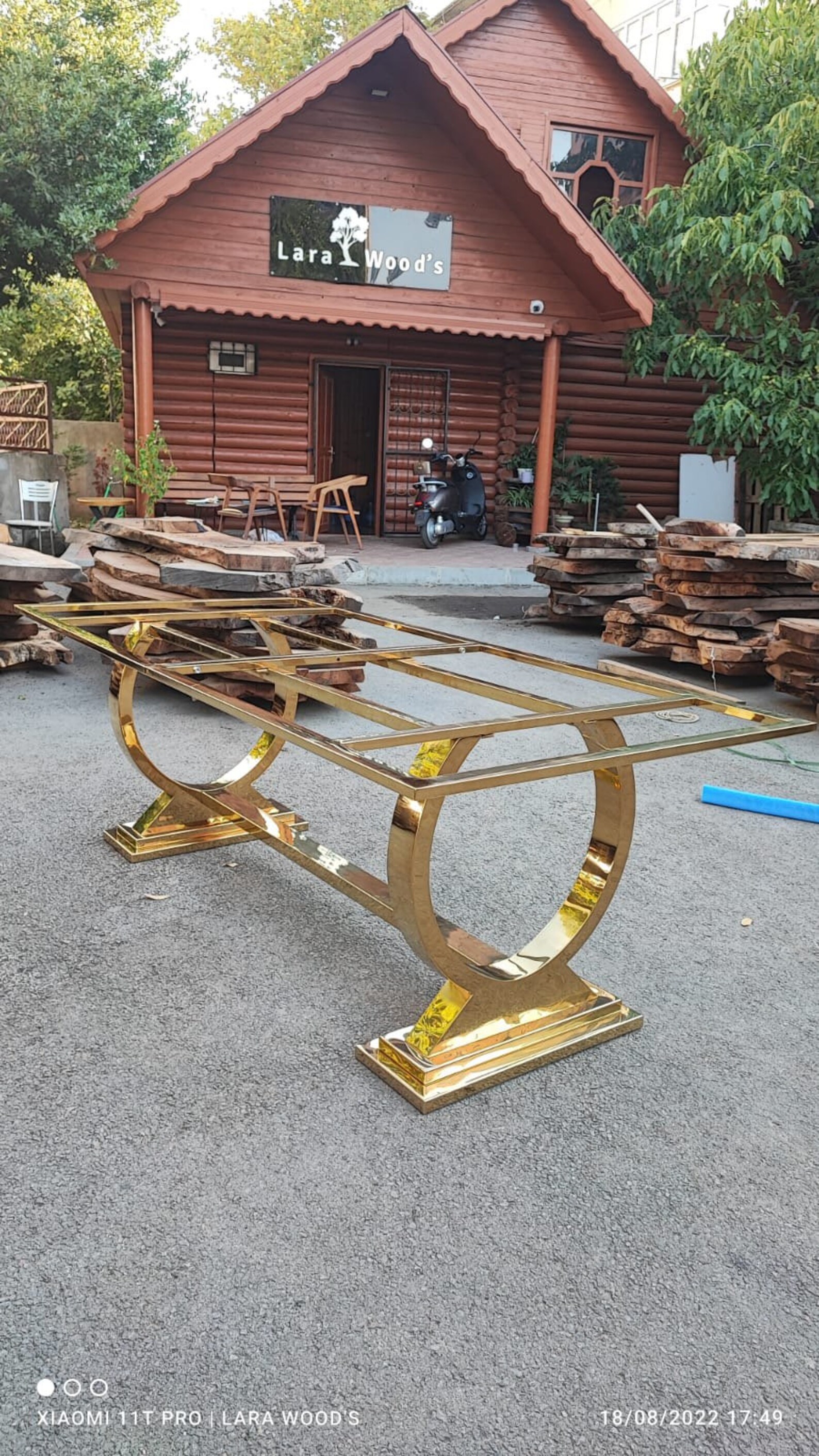 U Shape Marble Tabletop Base, STAINLESS STEEL Table Legs, Metal Shiny ...