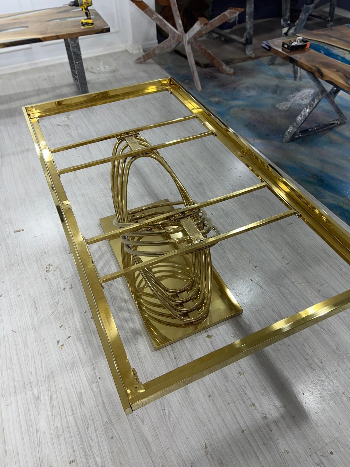 Stainless Steel Shiny Gold Table Legs, Metal Shiny Gold Table Legs ...