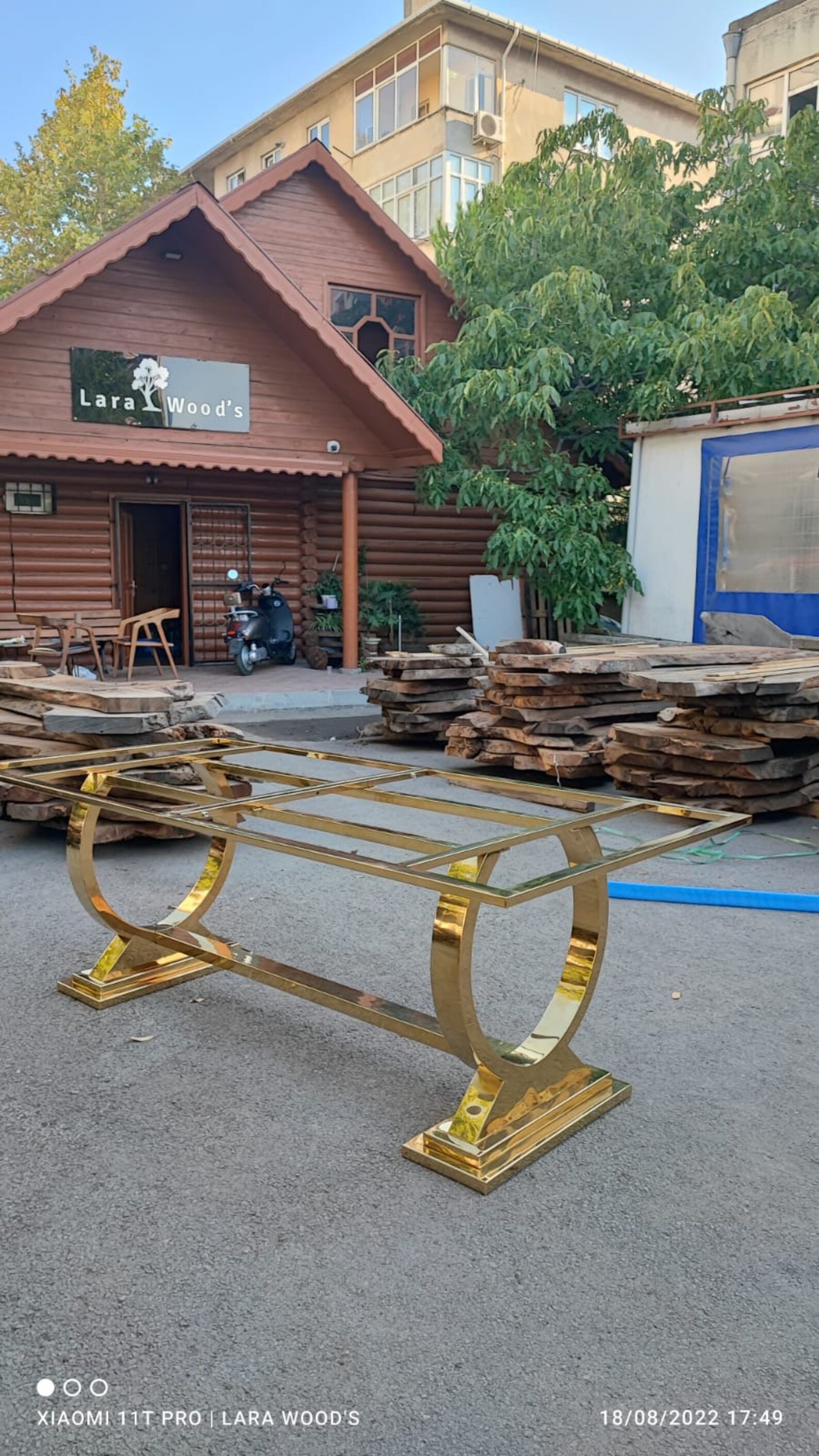 U Shape Marble Tabletop Base, STAINLESS STEEL Table Legs, Metal Shiny ...