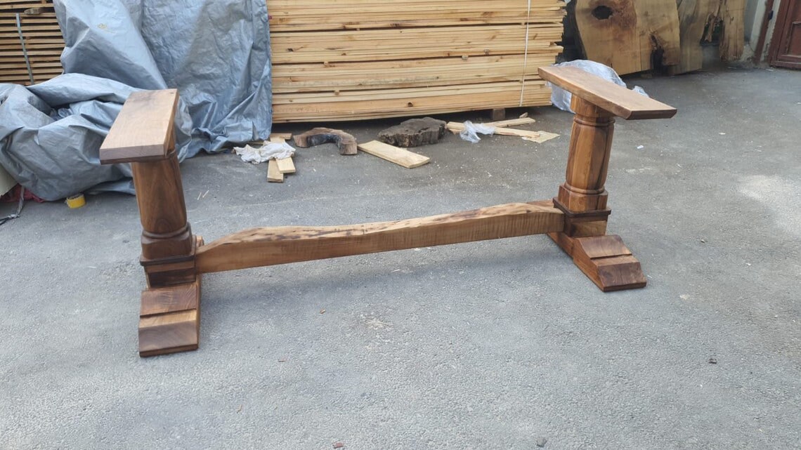 Rustic Trestle Wood Table Legs Wooden Table Legs Trestle - Etsy