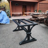 Unfinished Walnut Wood Table Legs, Raw Walnut Wood Table Legs, Modern ...