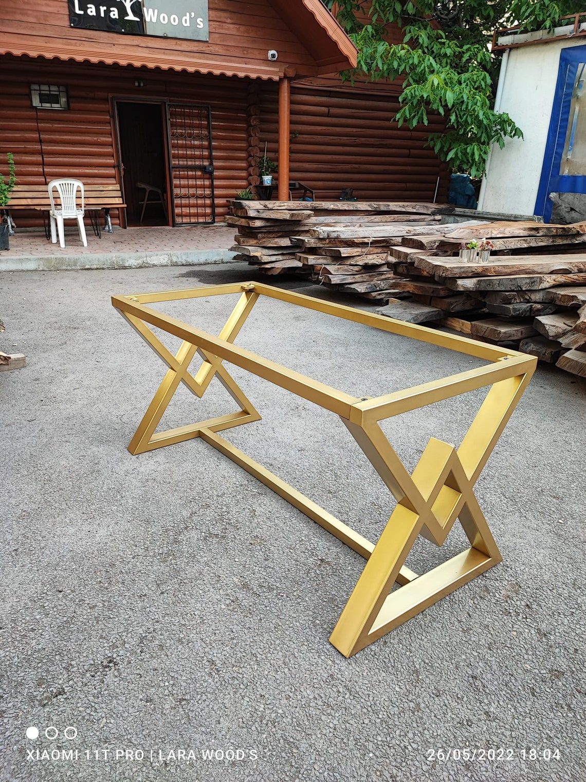 Matte Brass Gold Table Legs, Metal Table Legs, Modern Brass Gold Table ...