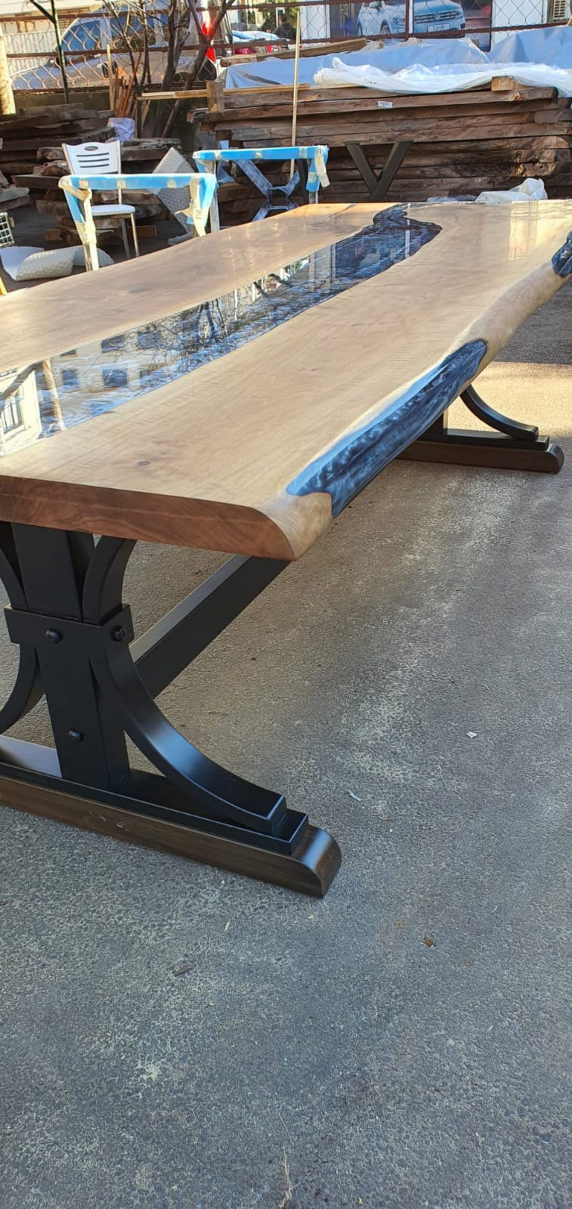 Rustic Wood Table Legs, Wooden Table Legs, Modern Table Base, Dining ...