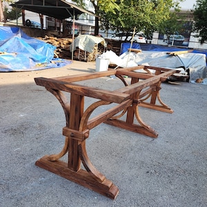 Unfinished Walnut Wood Table Legs, Raw Walnut Wood Table Legs, Modern ...