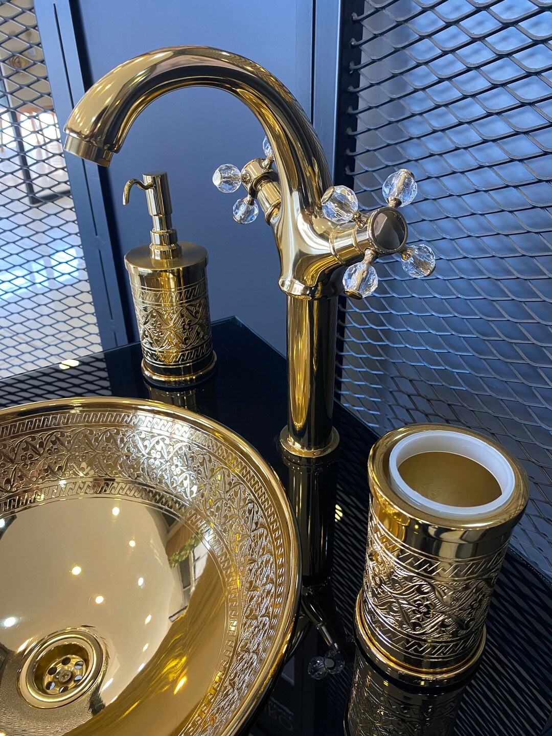 Solid Brass Toothbrush Holder, Albrifin S Varnish Lacquered, Bathroom ...