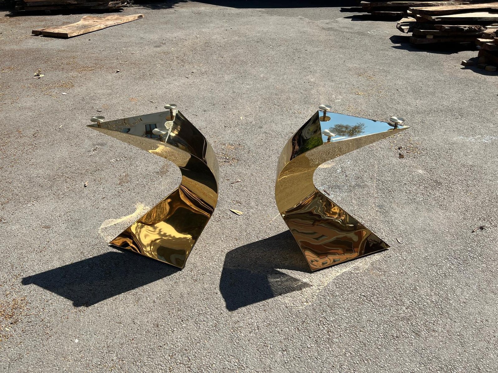 Custom Stainless Steel Shiny Gold Table Legs Shiny Metal Gold | Etsy