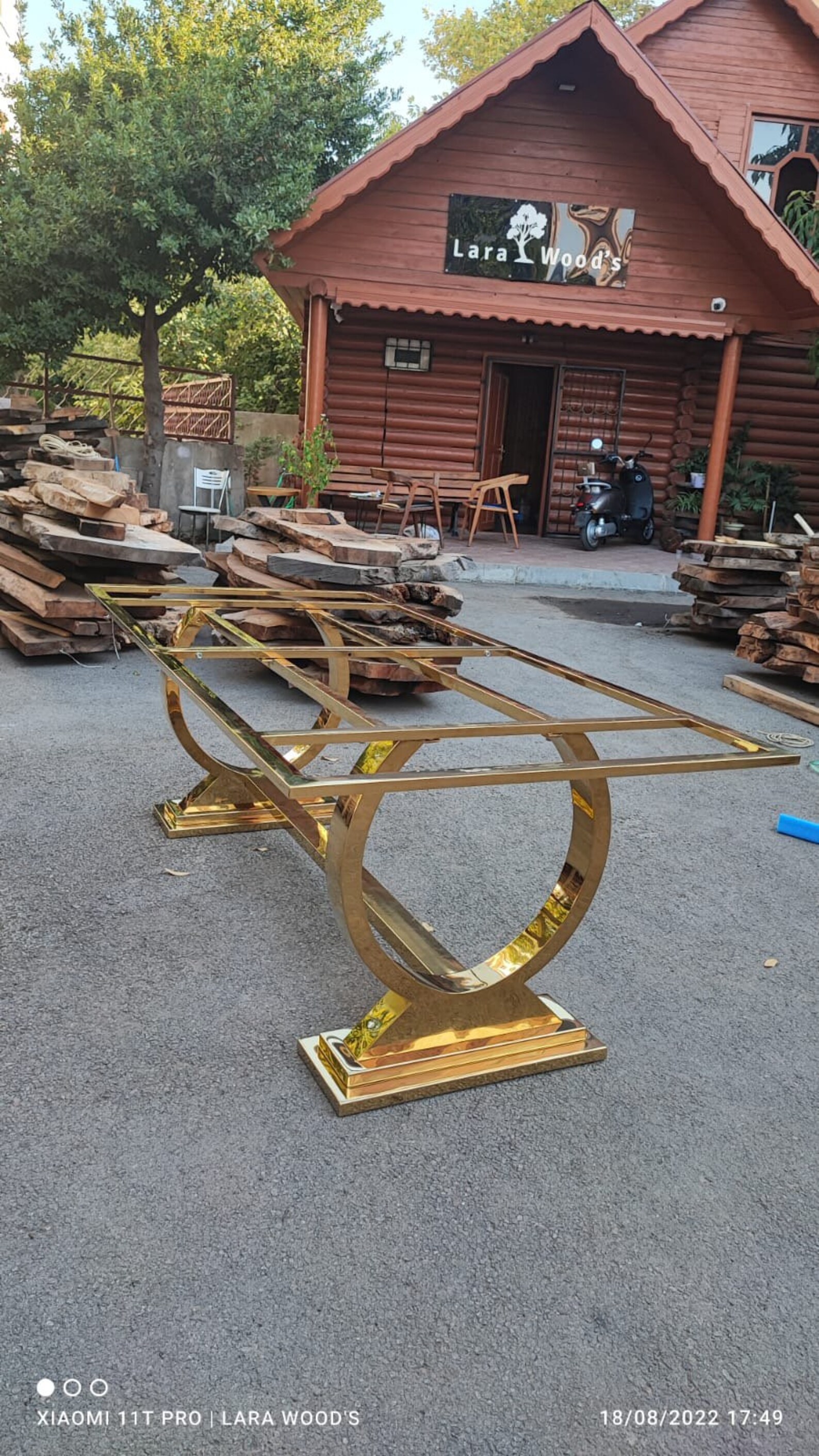 U Shape Marble Tabletop Base, STAINLESS STEEL Table Legs, Metal Shiny ...