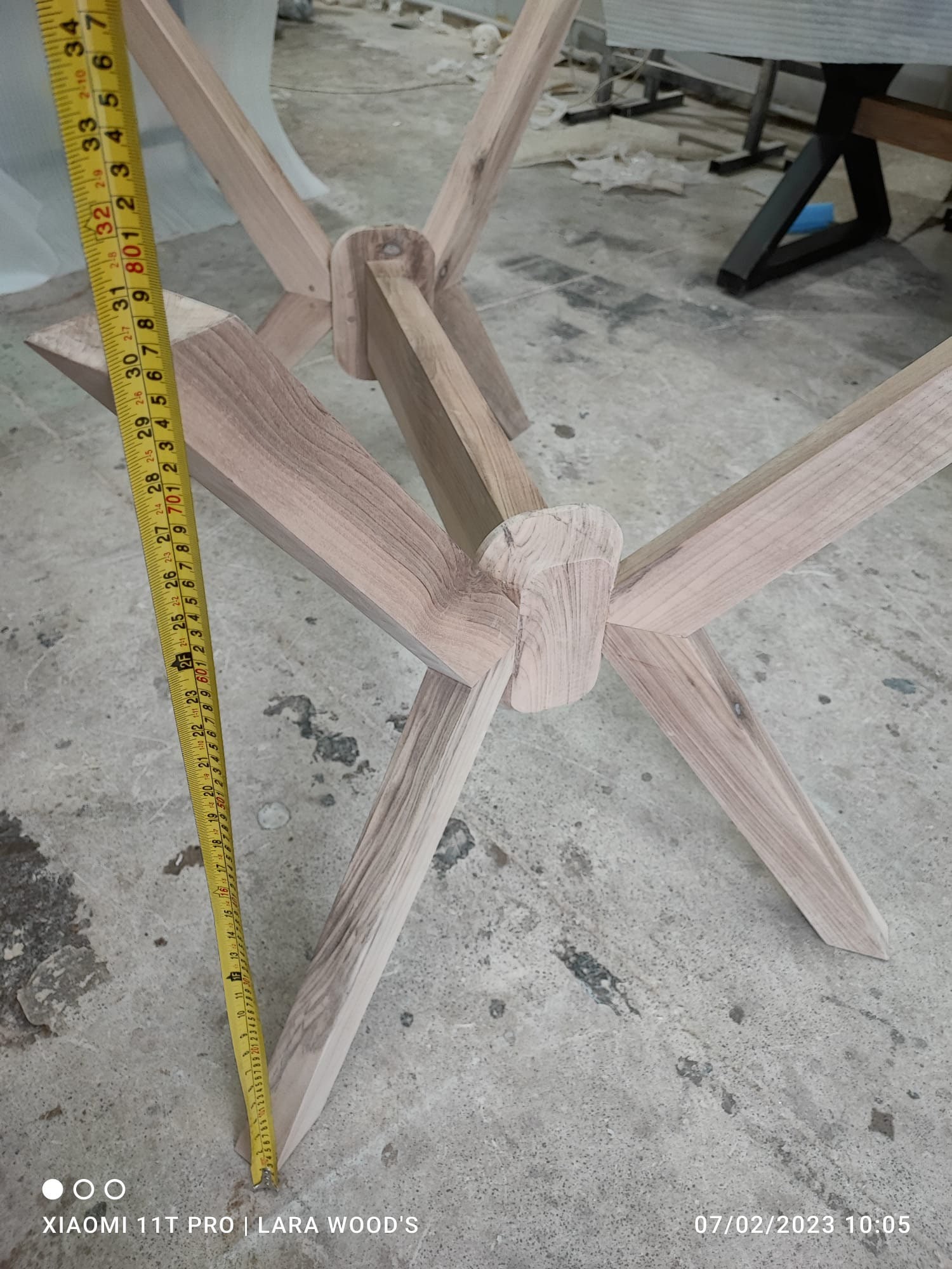 Rustic Walnut Table Legs, Wooden Table Legs, Modern Table Base, Dining ...