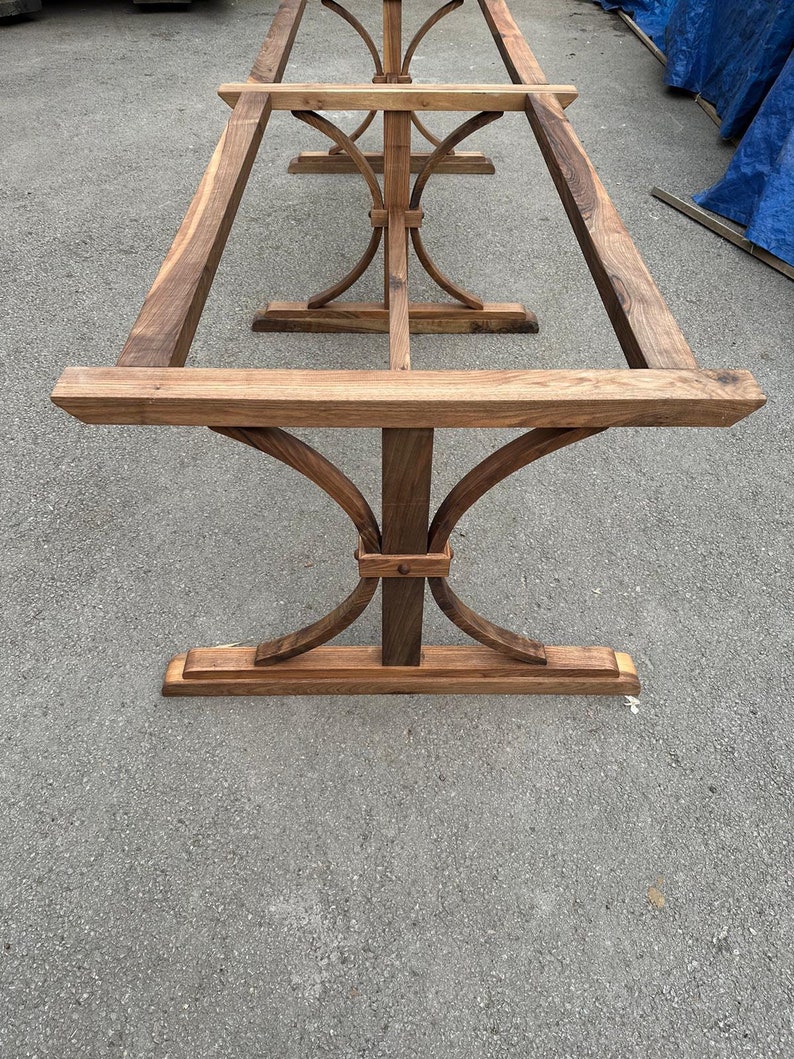 Solid Walnut Wood Table Legs, Unfinished Walnut Wood Table Legs, Raw ...