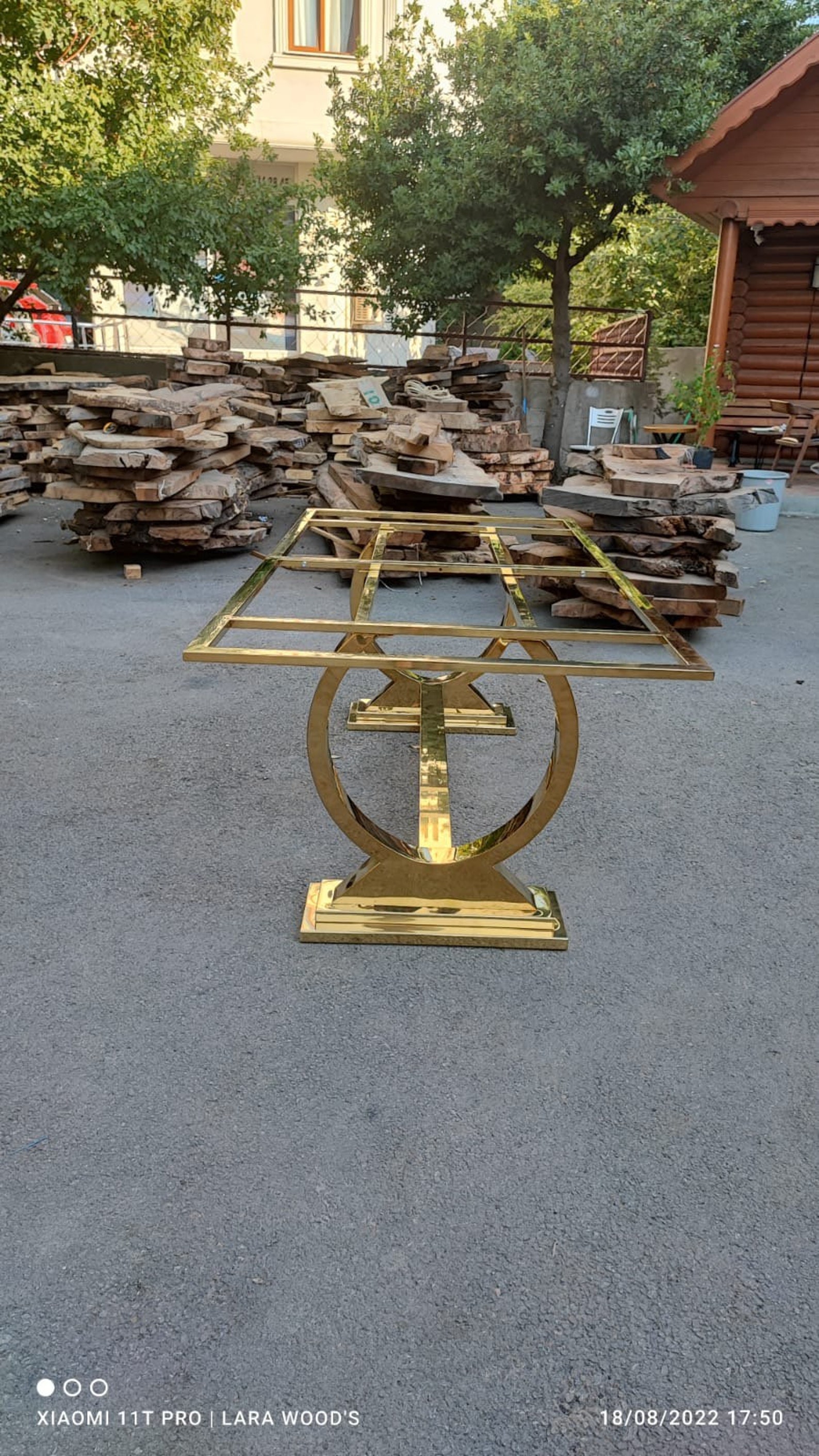 U Shape Marble Tabletop Base, STAINLESS STEEL Table Legs, Metal Shiny ...