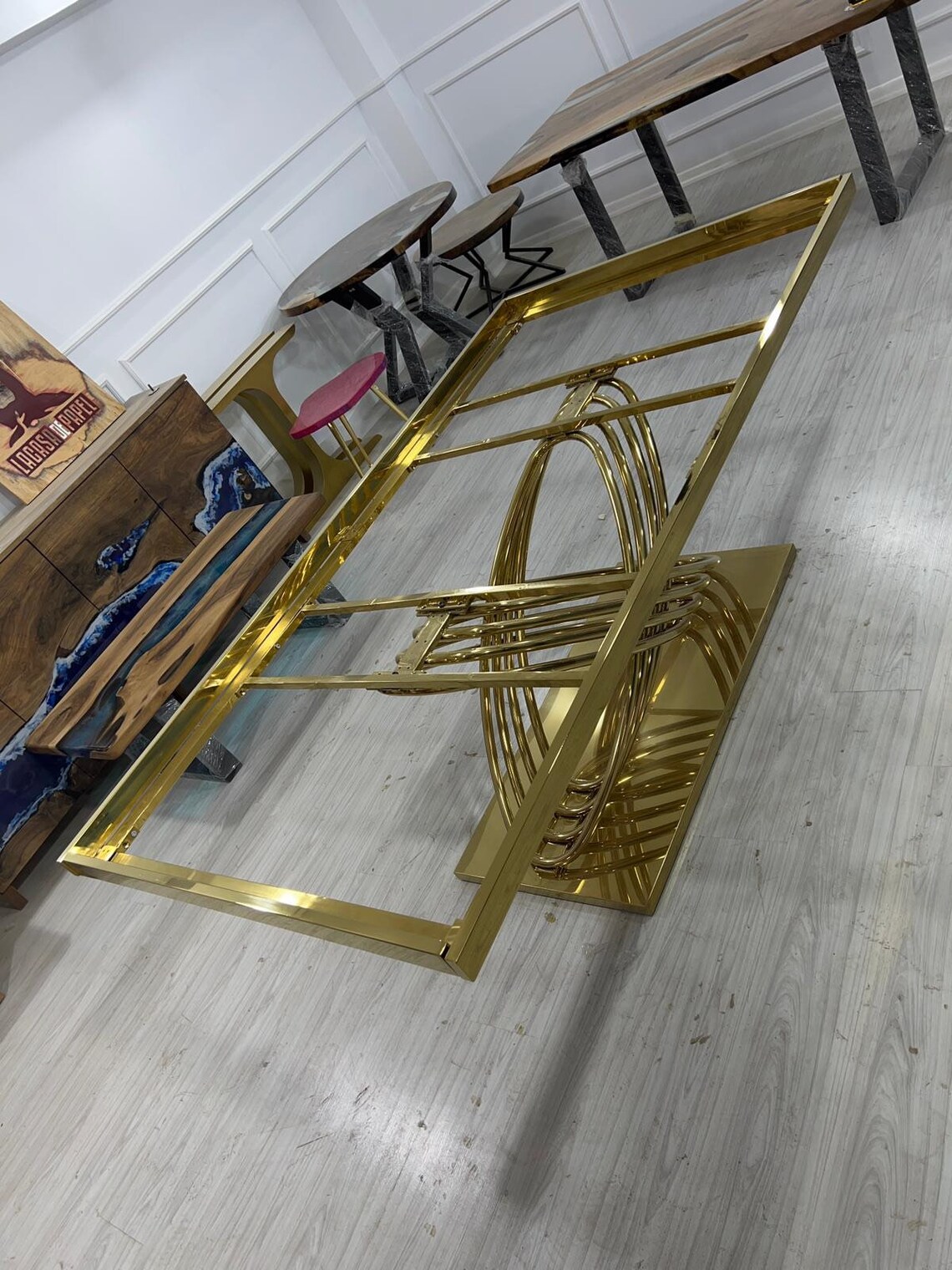 Stainless Steel Shiny Gold Table Legs, Metal Shiny Gold Table Legs ...
