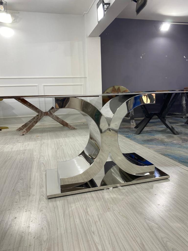 Custom Stainless Steel Polished Chrome Table Legs Metal Shiny - Etsy