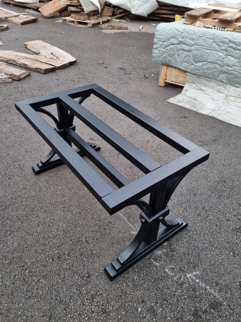 Rustic Wood Table Legs, Wooden Table Legs, Modern Table Base, Dining ...