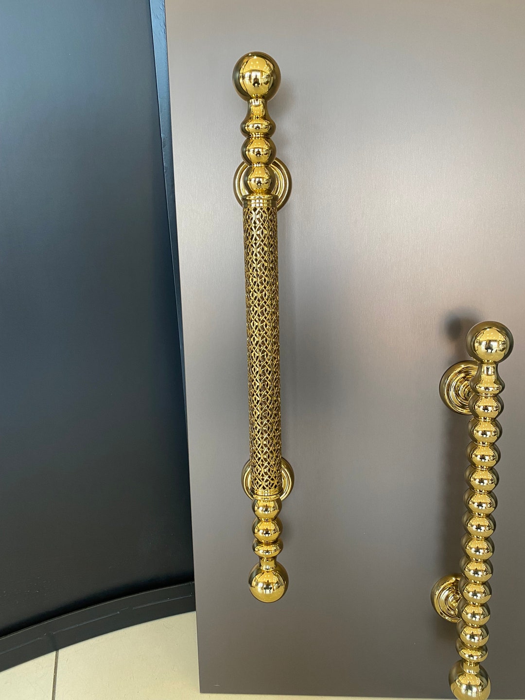 Solid Brass Villa Door Entrance Handle, Gold Luxury House Door Handle ...