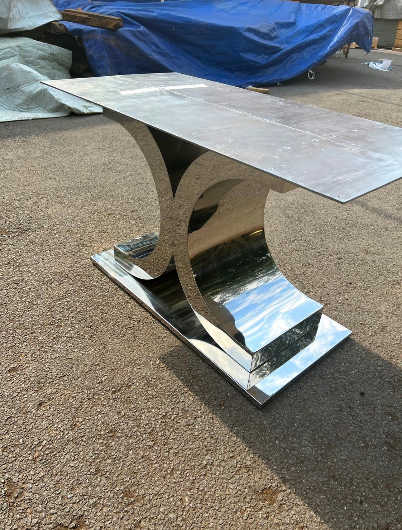 Custom Stainless Steel Polished Chrome Table Legs, Metal Shiny Table ...