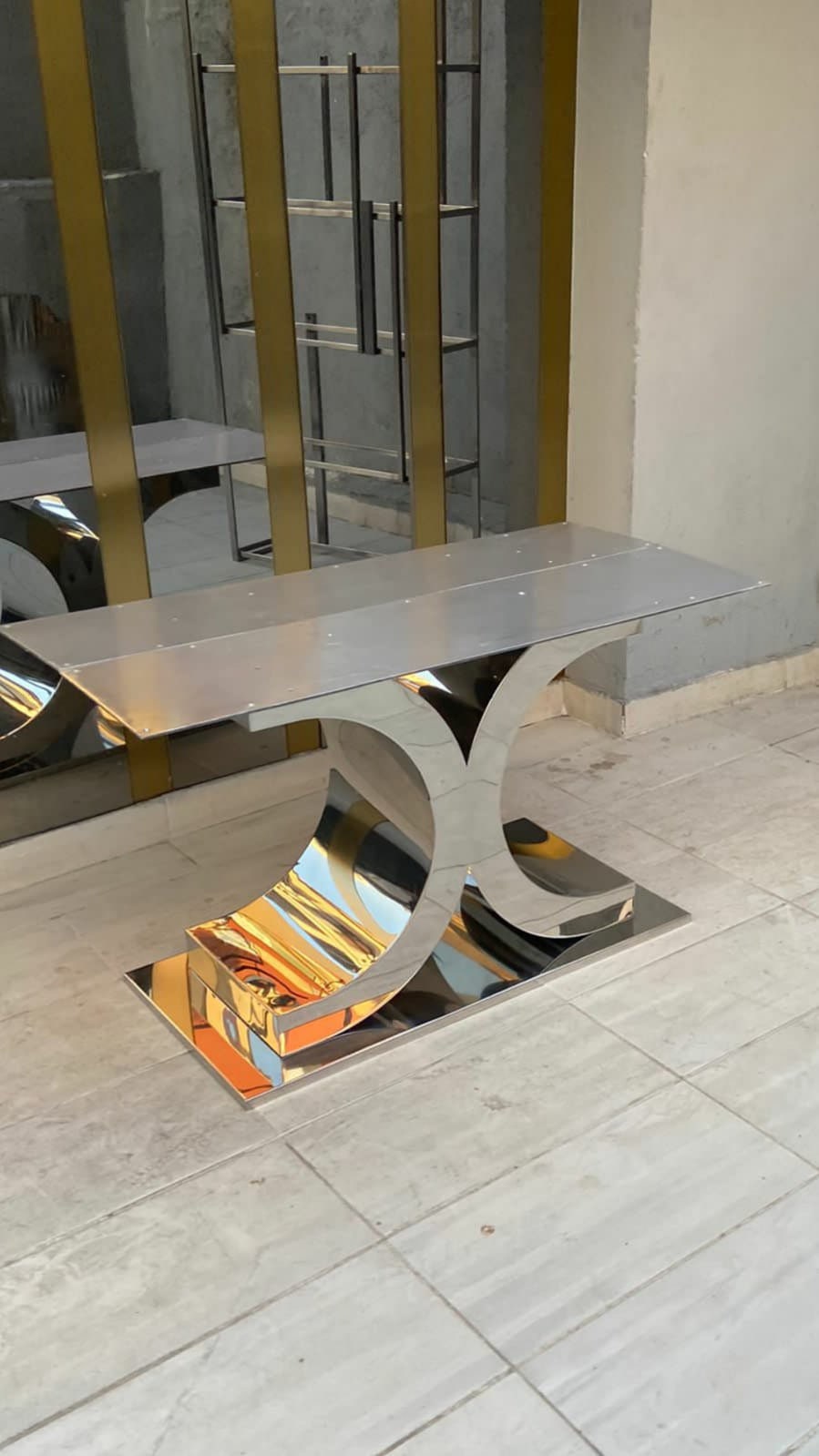 Custom Stainless Steel Polished Chrome Table Legs Metal Shiny - Etsy