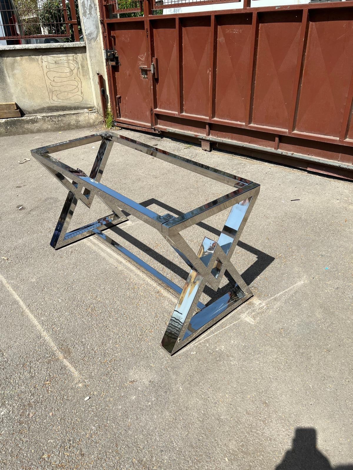 Stainless Steel Polished Chrome Table Legs, Metal Shiny Table Legs ...