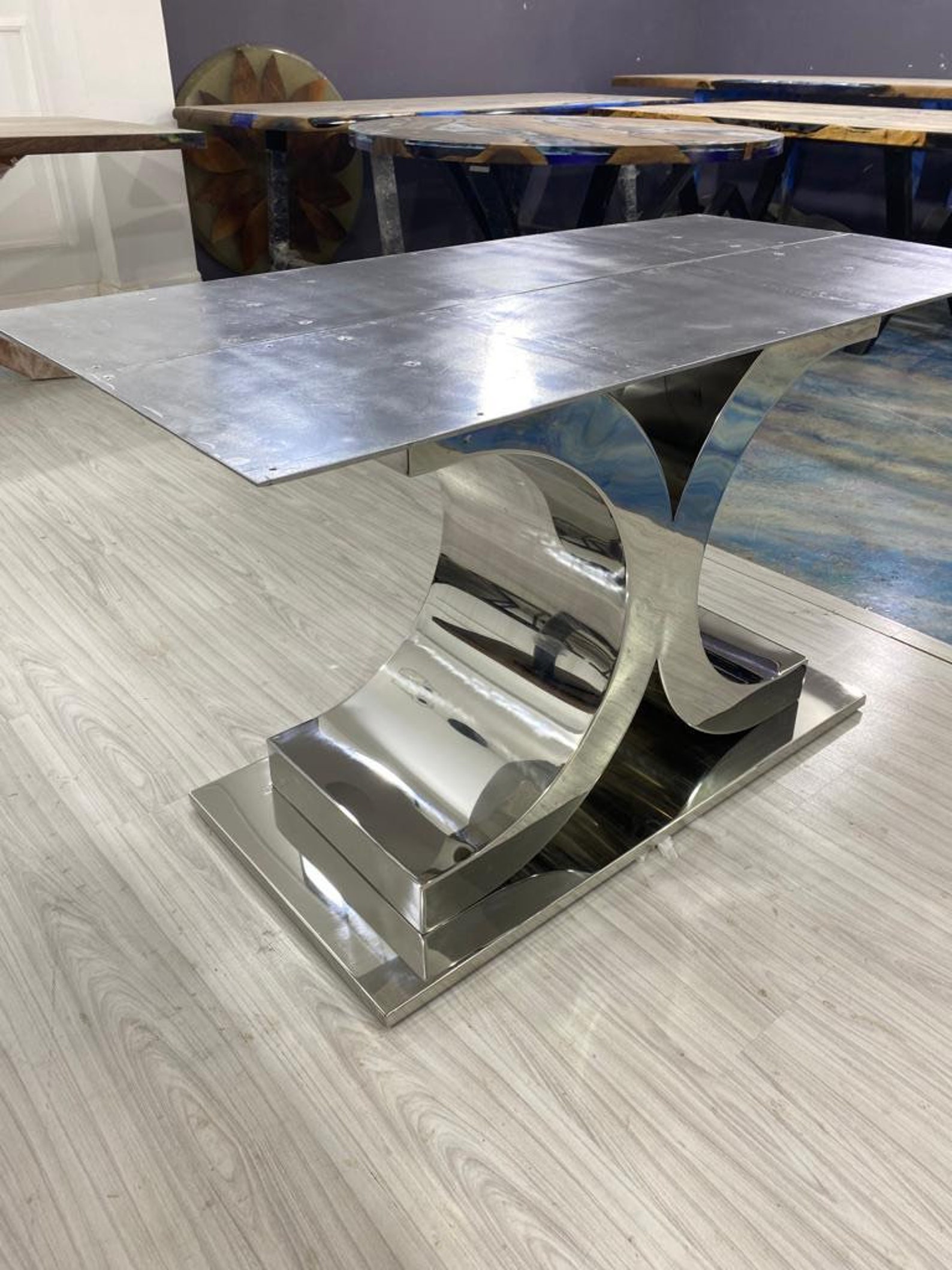 Custom Stainless Steel Polished Chrome Table Legs Metal Shiny - Etsy