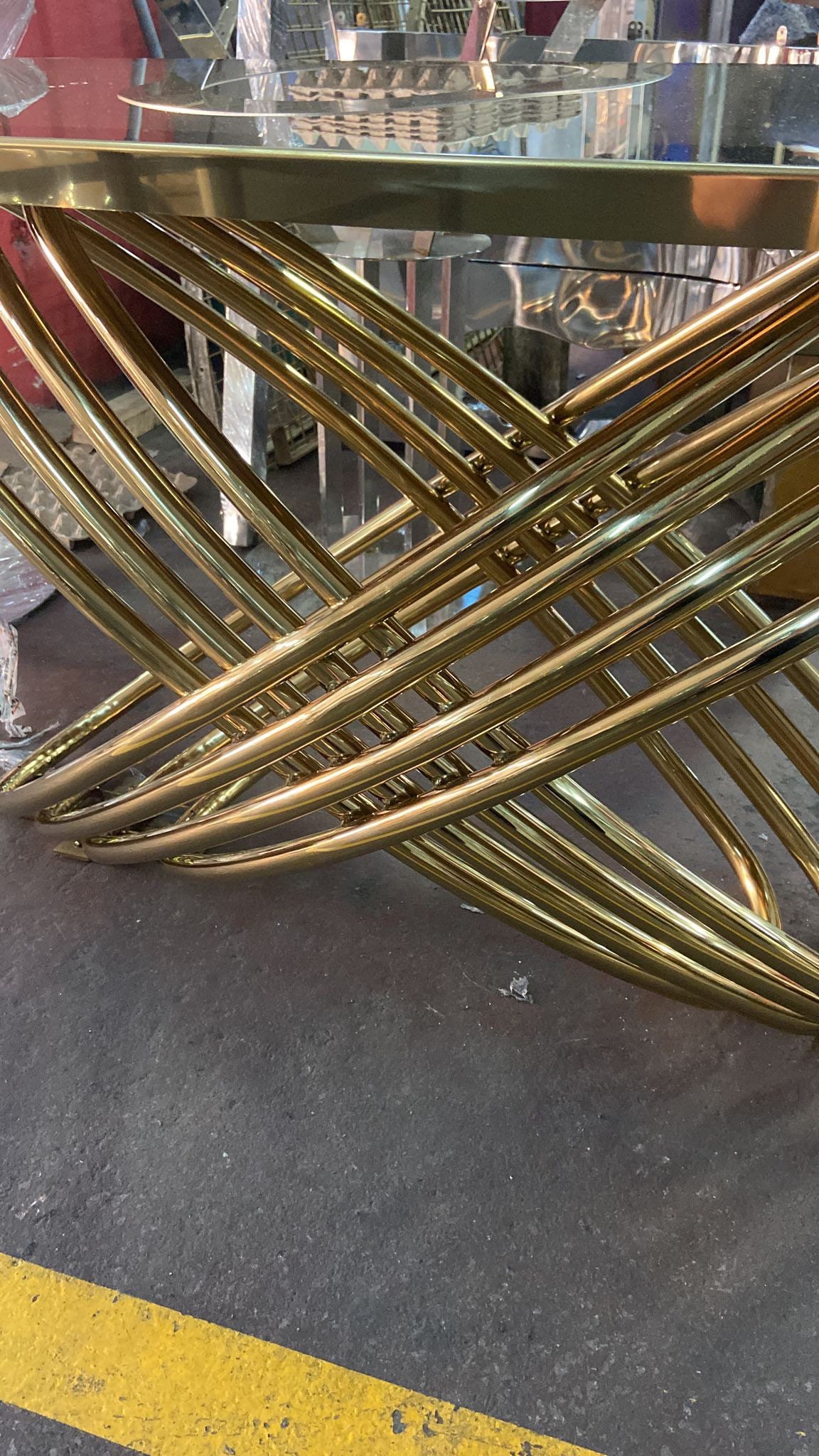Stainless Steel Shiny Gold Table Legs, Shiny Gold Table Legs, Modern ...