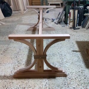 Rustic Wood Table Legs, Wooden Table Legs, Modern Table Base, Dining ...