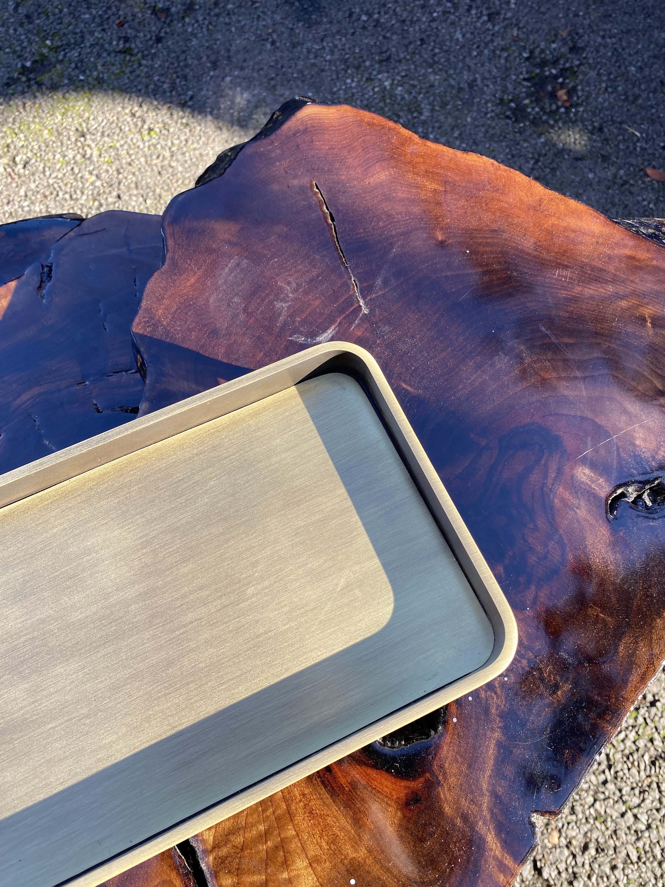 Solid Brass Footed Tray, Albrifin S Varnish Lacquered, Bathroom Tray ...