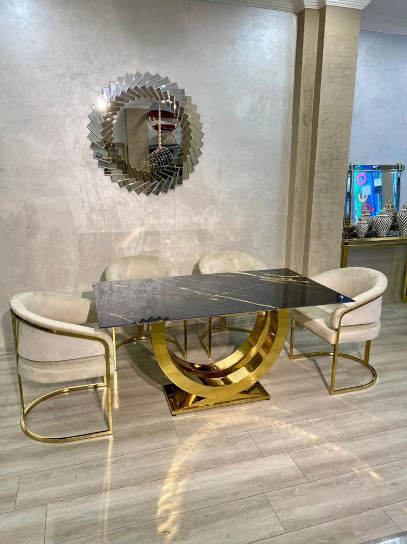 Stainless Steel Metal Shiny Gold Table Legs, Shiny Gold Metal Table ...