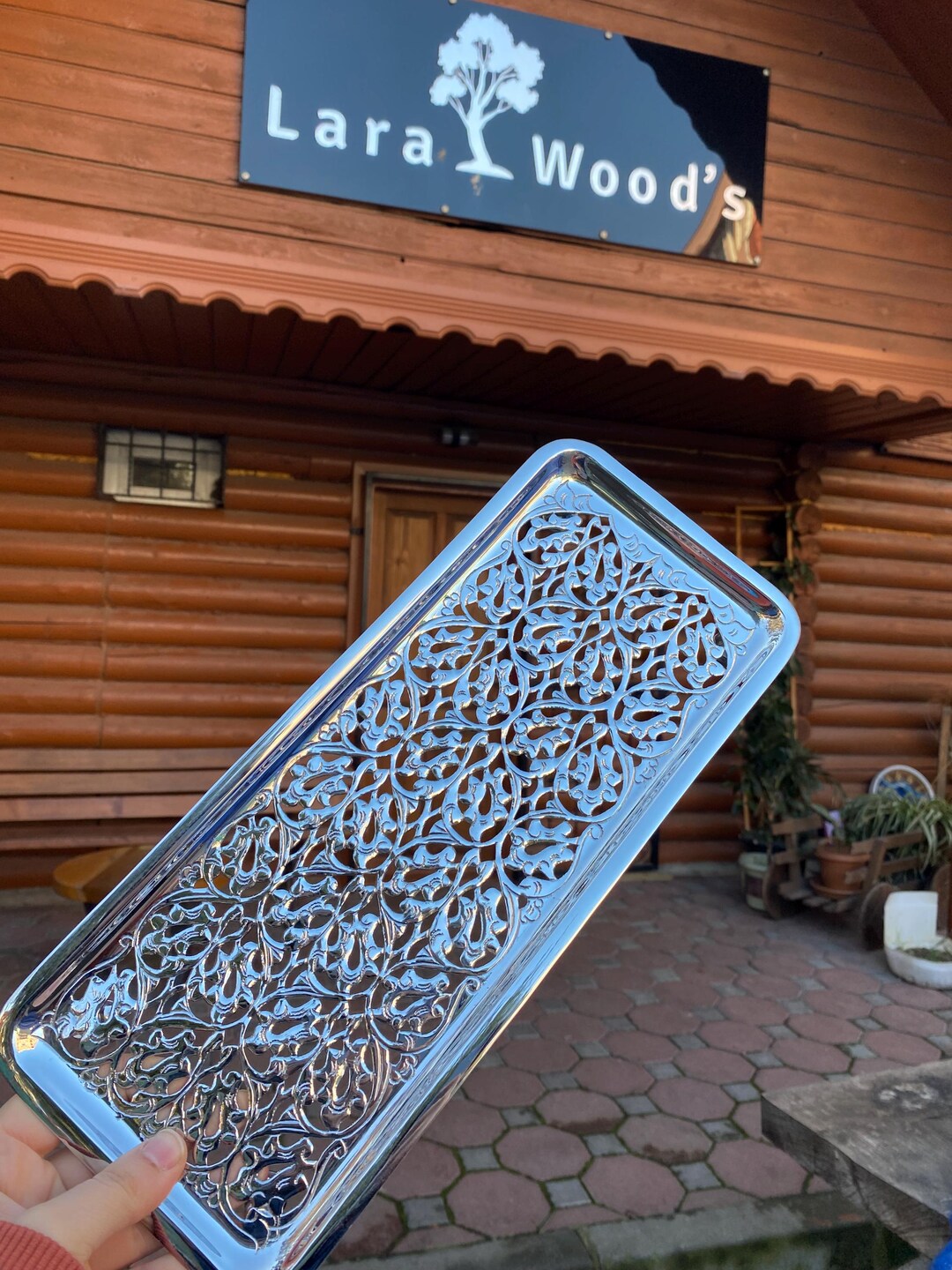 Solid Brass Footed Tray, Albrifin S Varnish Lacquered, Bathroom Tray ...