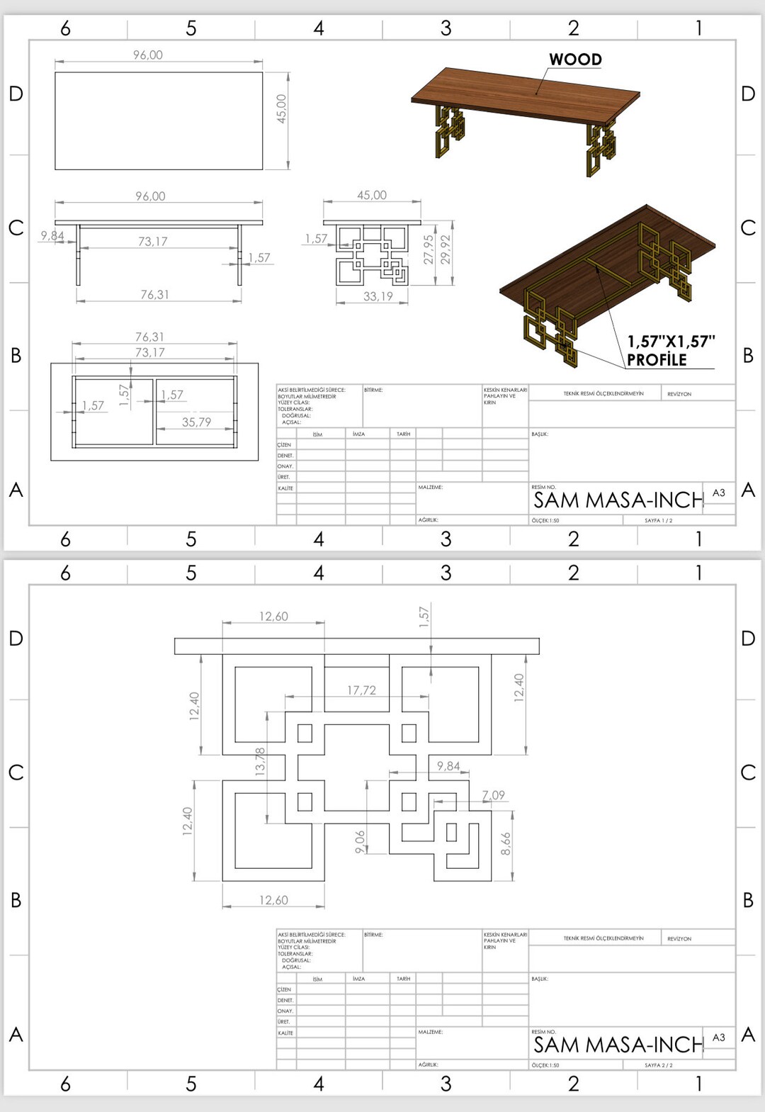 Custom Laser CNC Machine Cut Matte Gold Table Legs, Metal Geo Design ...