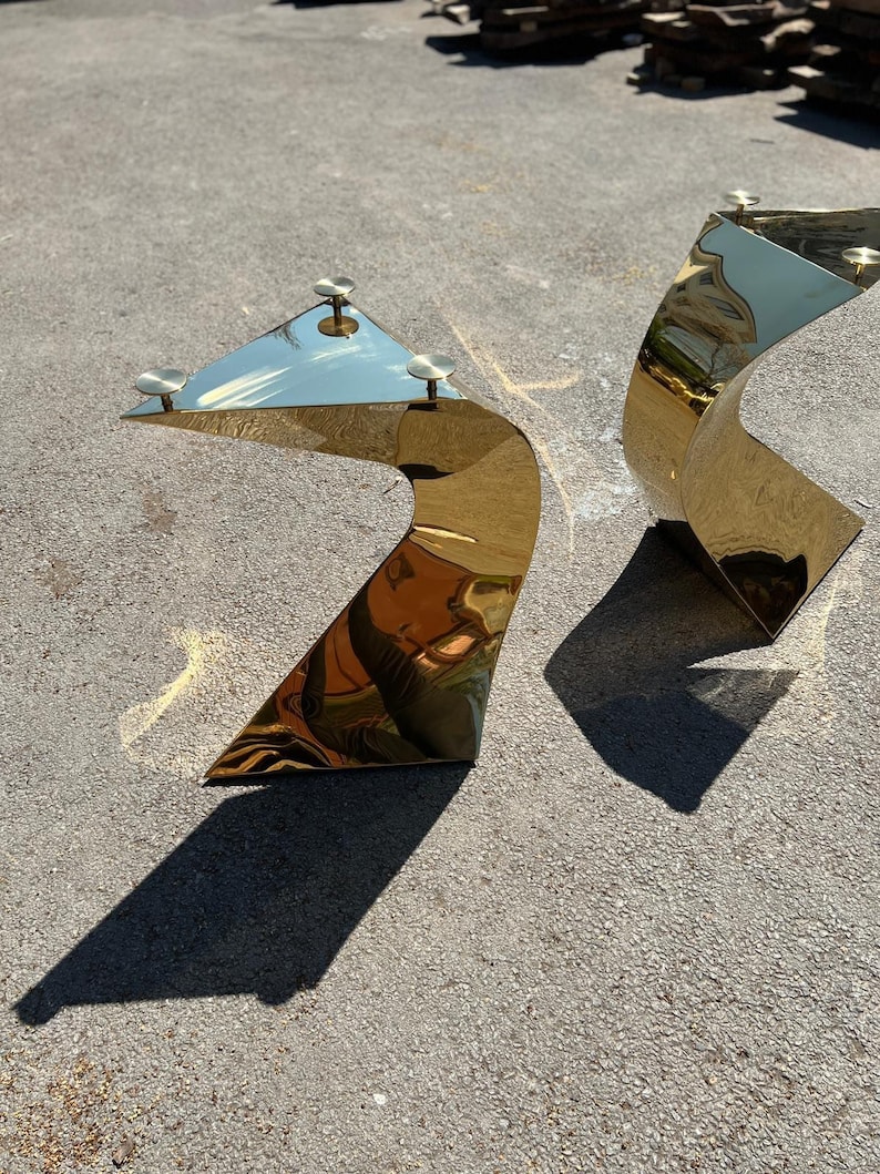 Custom Stainless Steel Shiny Gold Table Legs Shiny Metal Gold | Etsy