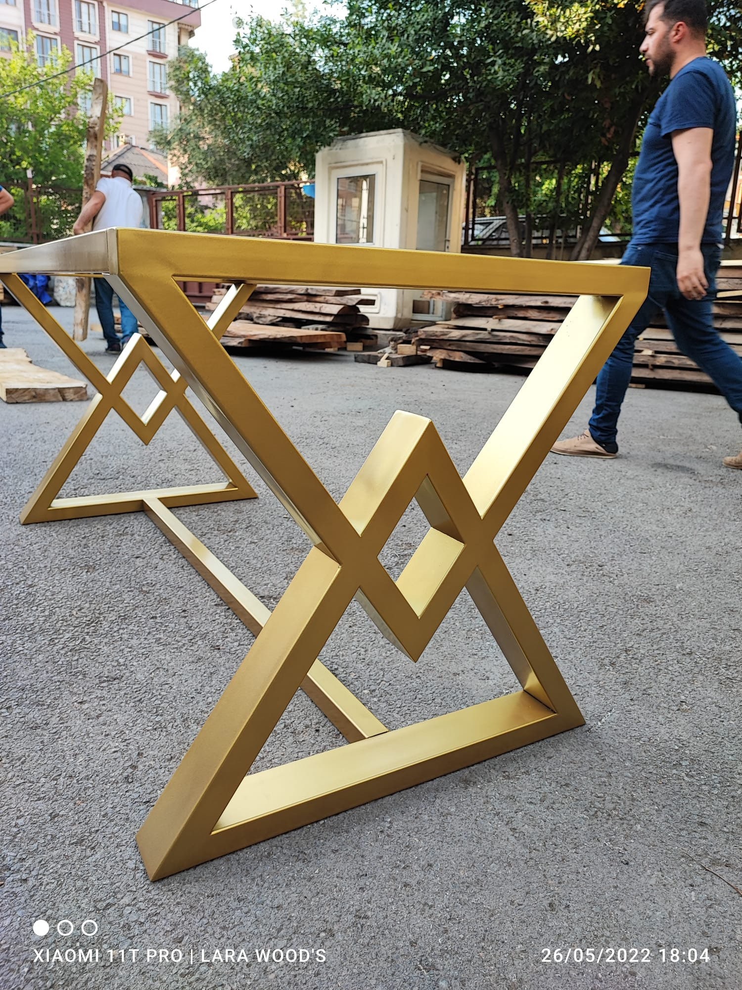 Matte Brass Gold Table Legs, Metal Table Legs, Modern Brass Gold Table ...