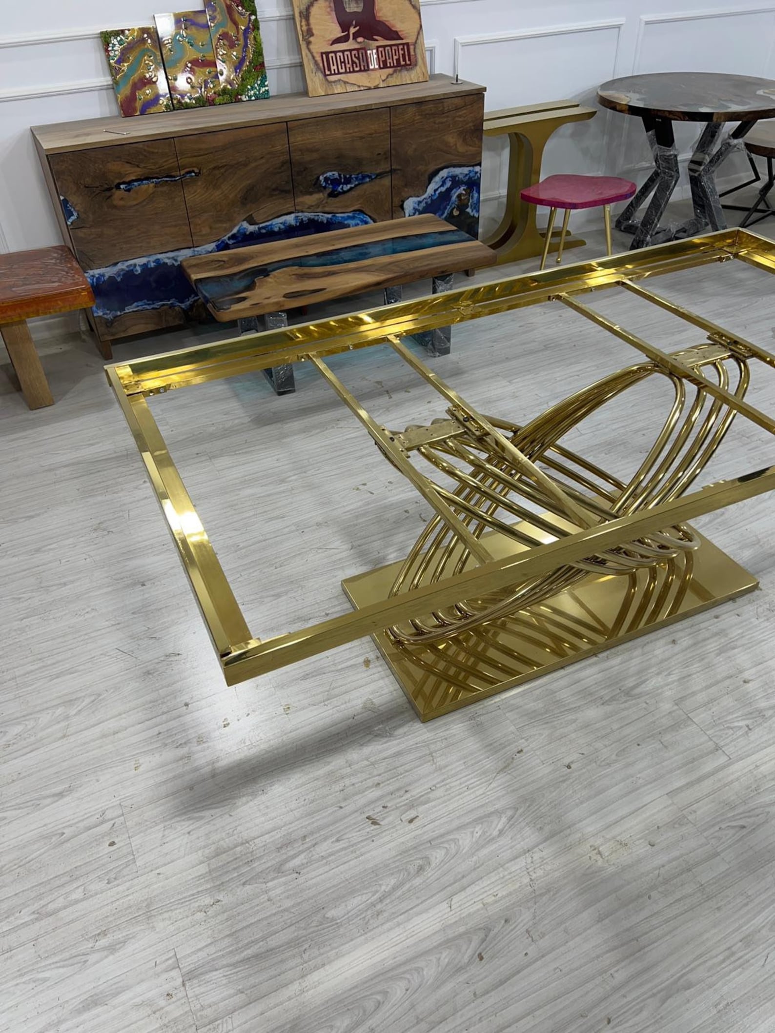 Stainless Steel Shiny Gold Table Legs, Metal Shiny Gold Table Legs ...