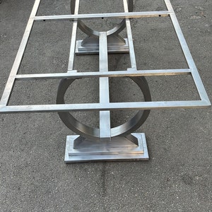 U Shape Brushed Chrome Table Base, Table Legs, Metal Brushed Table Legs ...