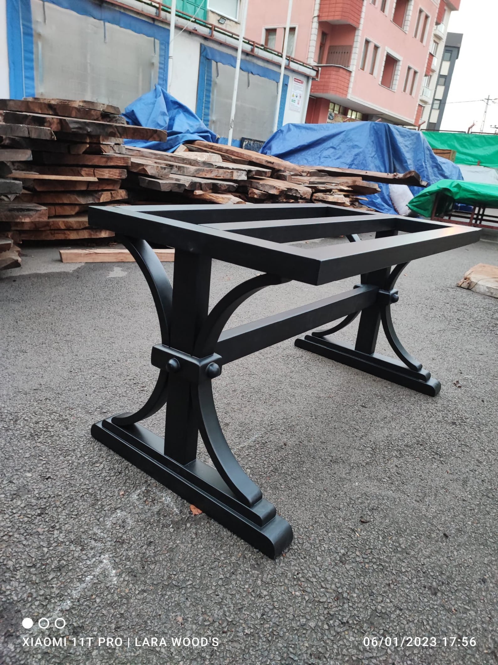 Rustic Wood Table Legs, Wooden Table Legs, Modern Table Base, Dining ...