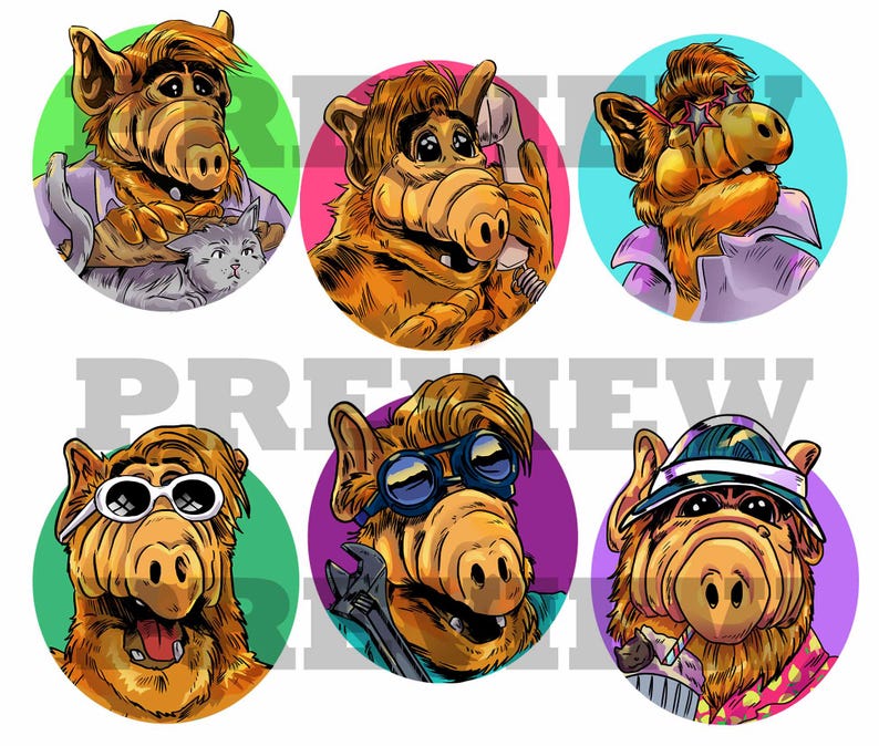 Alf Tv Show 6 Png Clipart Png Designs and Seamless Pattern for Fabric ...