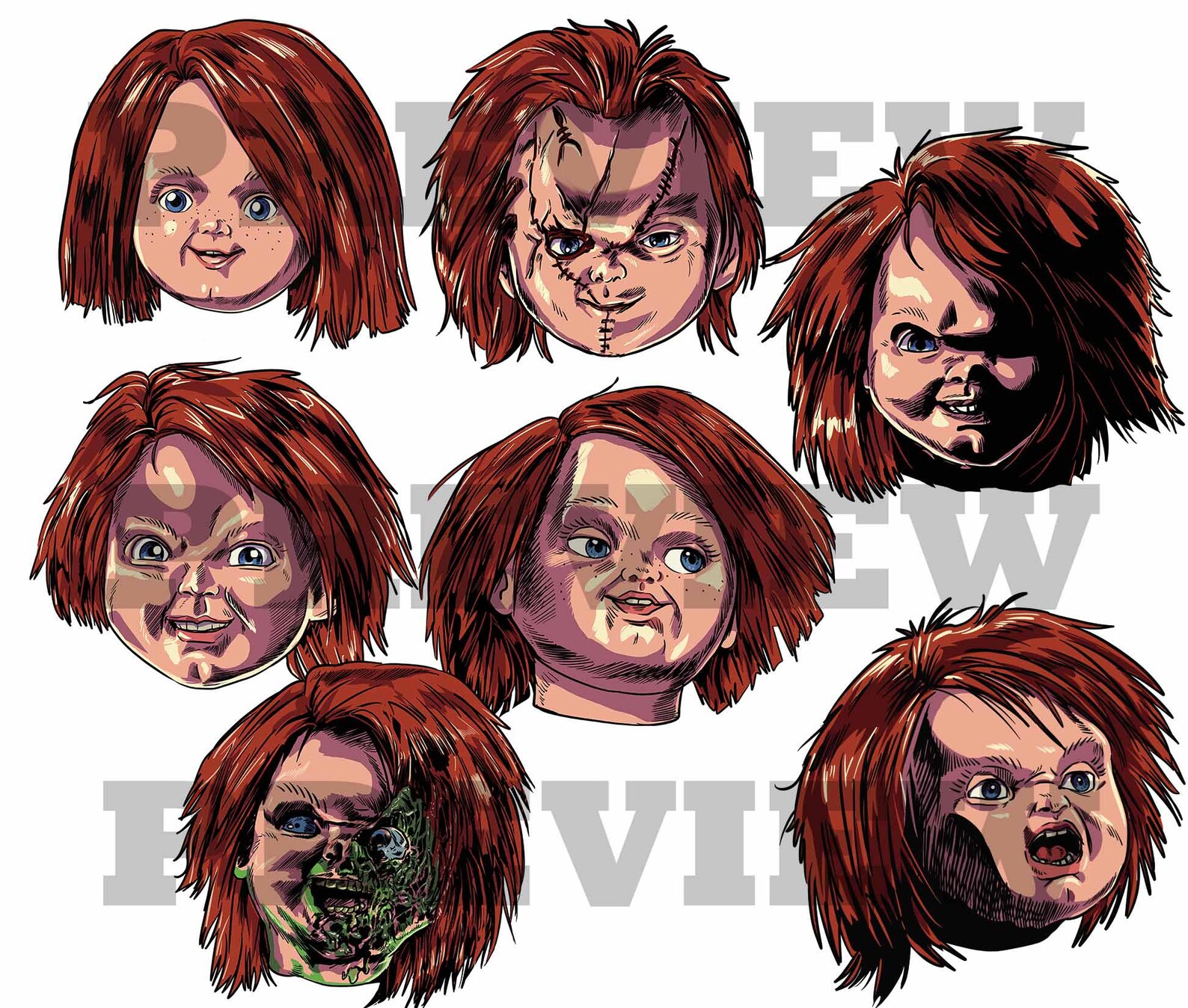 Childs Play Chucky High Quality Clipart Png Designs and Seamless ...