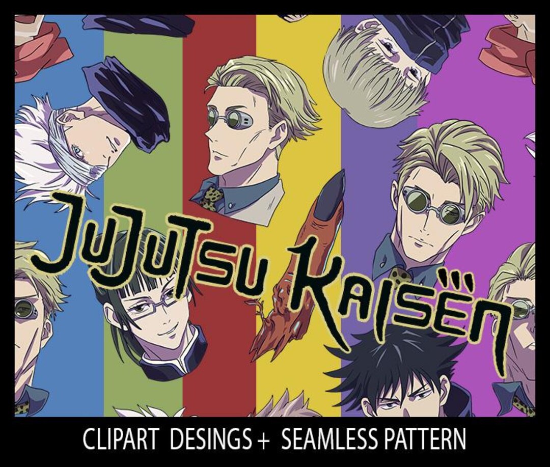 Jujutsu Kaisen Anime Designs 3 Clipart Png Designs and Seamless Pattern ...