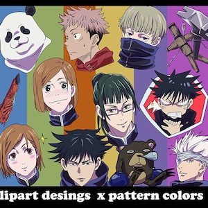 PNG Jujutsu Kaisen Patterns Images High Quality 2 - Etsy