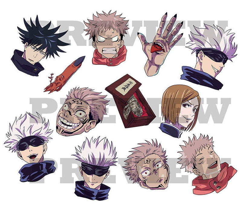 Jujutsu Kaisen Anime Designs 1 Clipart Png Designs and Seamless Pattern ...