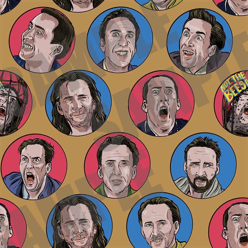 Funny Meme Nicholas Cage Clipart Png Designs and Seamless Pattern for ...