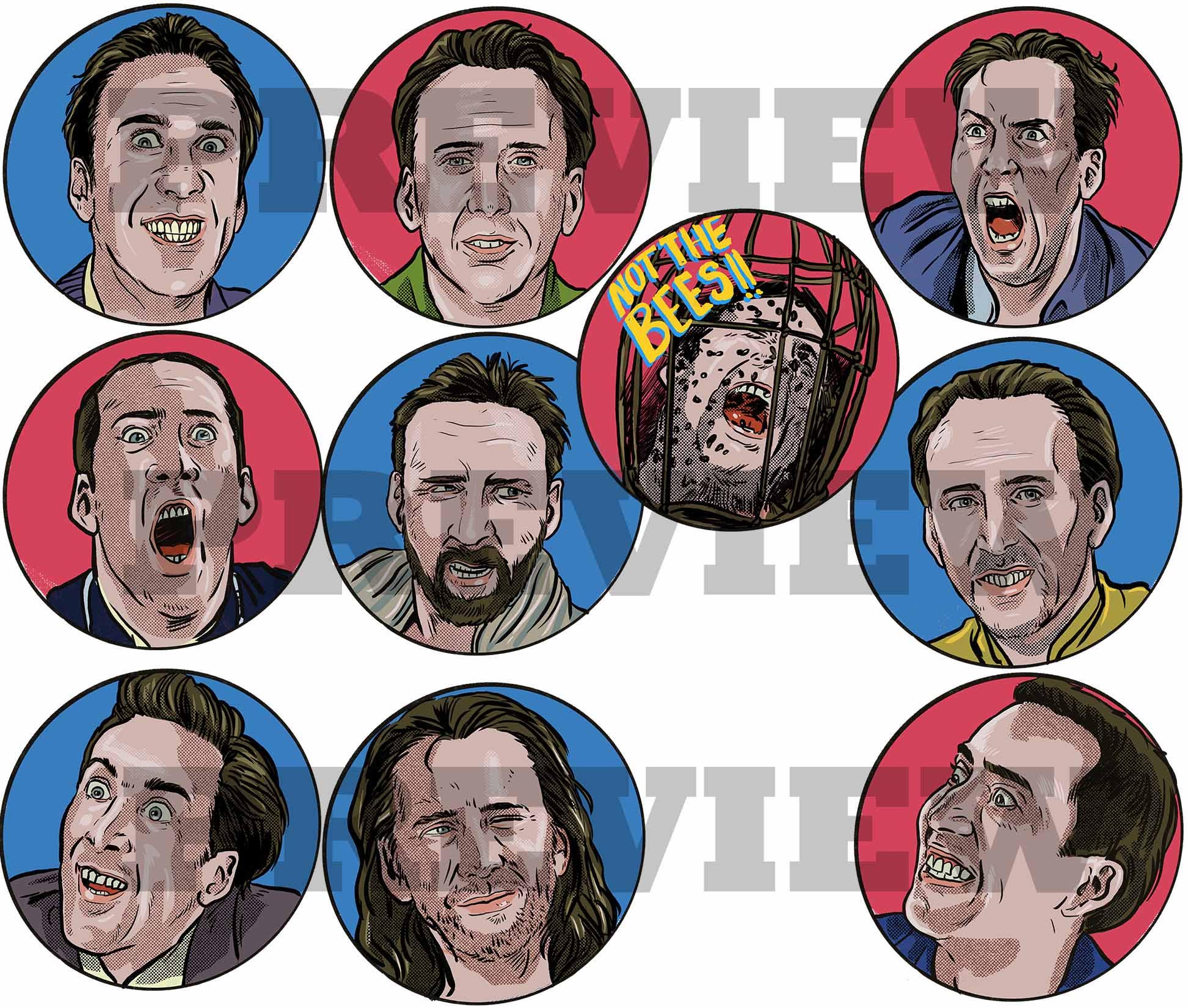 Funny Meme Nicholas Cage Clipart Png Designs and Seamless Pattern for ...