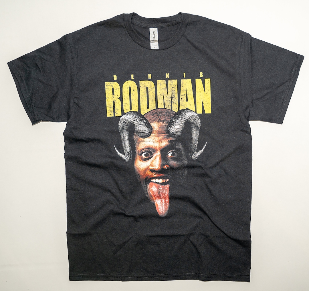 Dennis Rodman With Horns Graphic Tee - Etsy