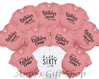 60th Birthday Crew Shirts | Etsy