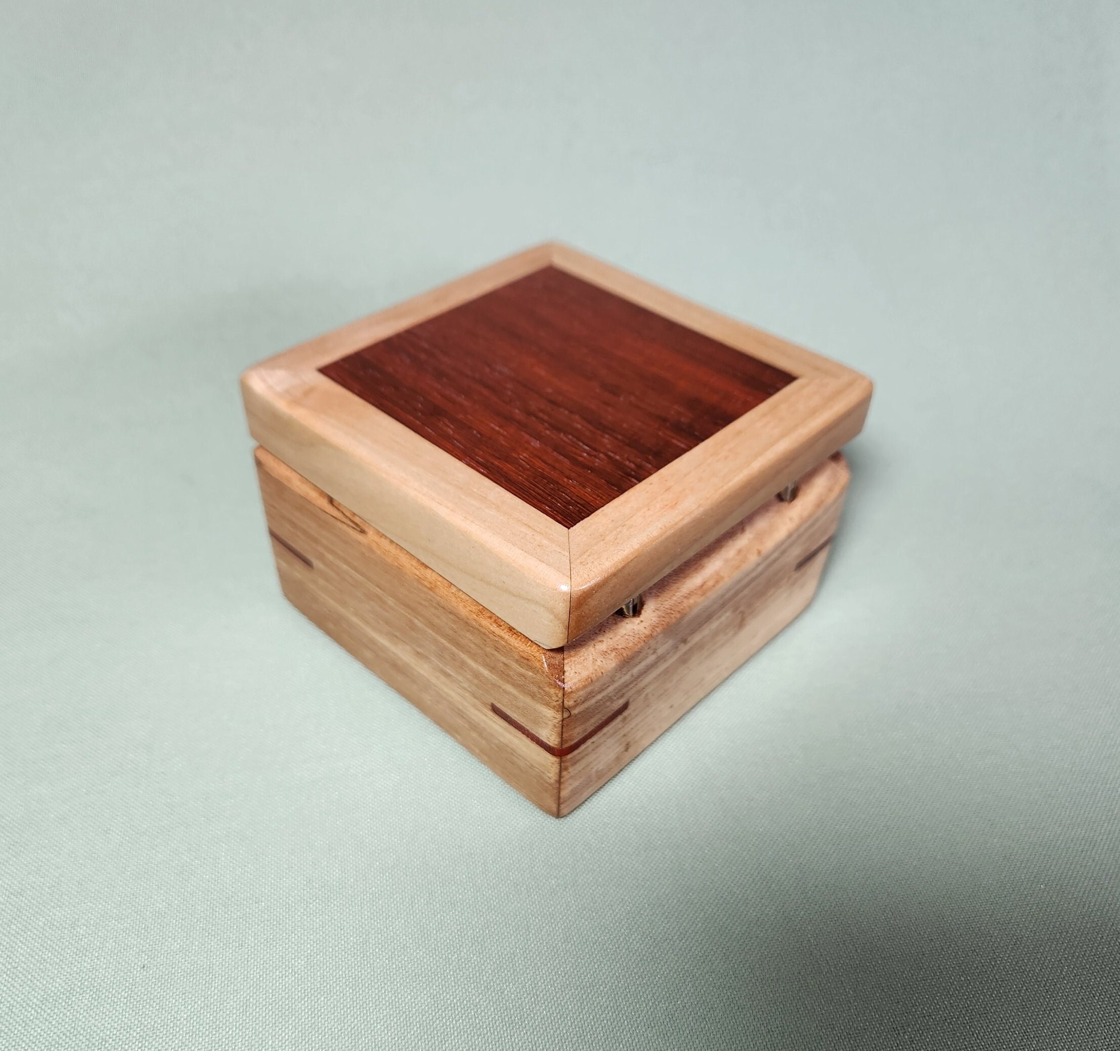 Maple and Padauk Box With Hinged Lid - Etsy