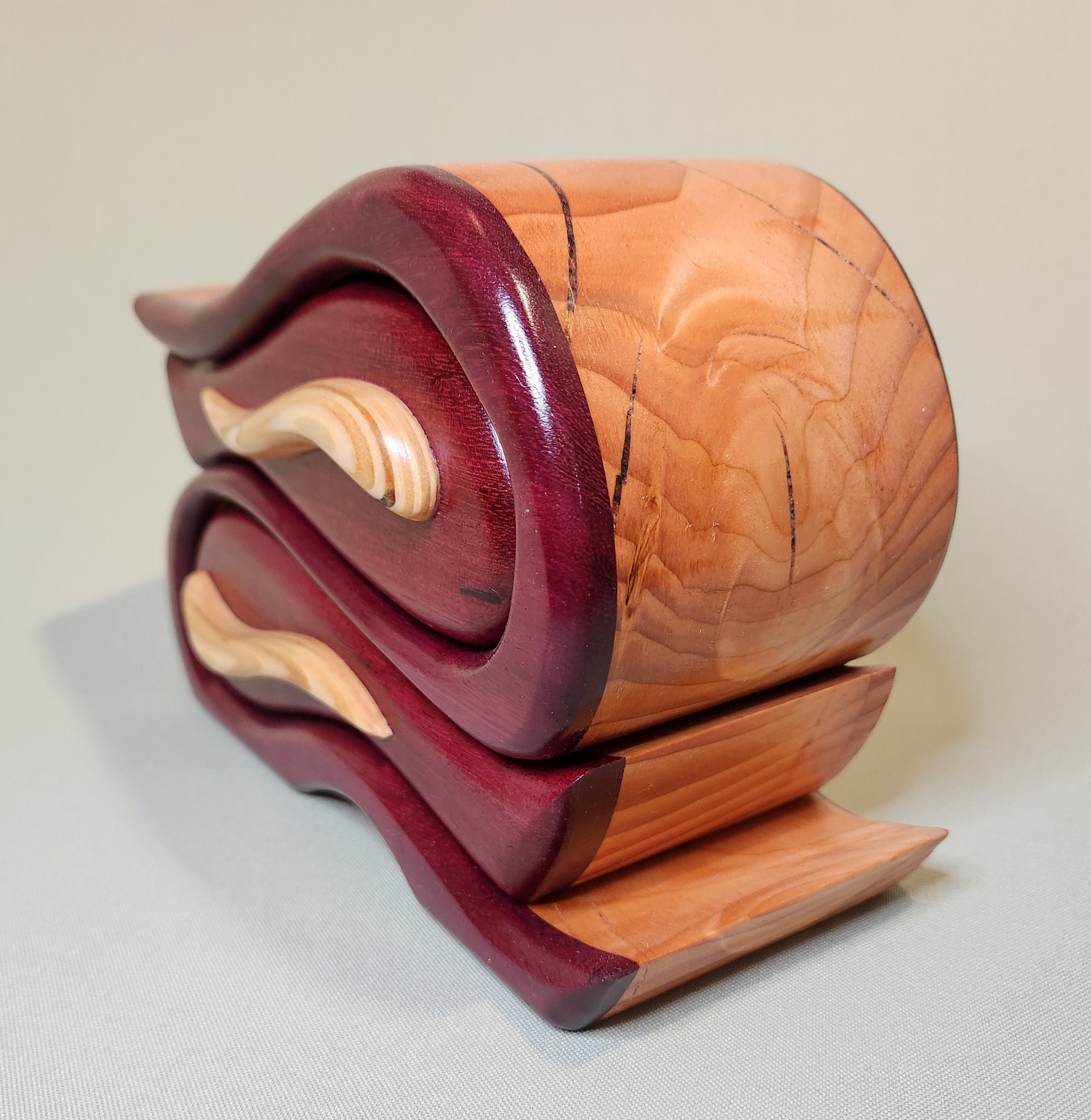 Purple Heart and Fir Bandsaw Box - Etsy