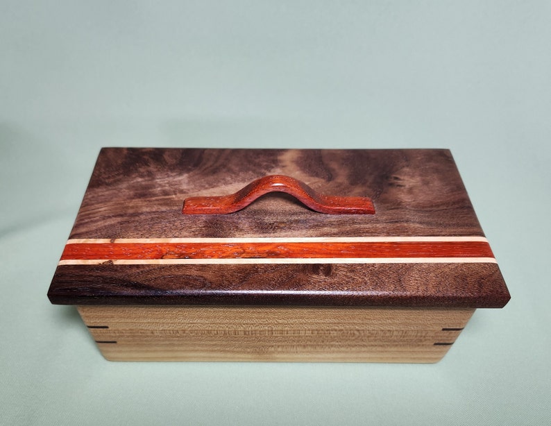 Myrtle Wood, Walnut, Padauk, and Maple Box With Removeable Lid - Etsy