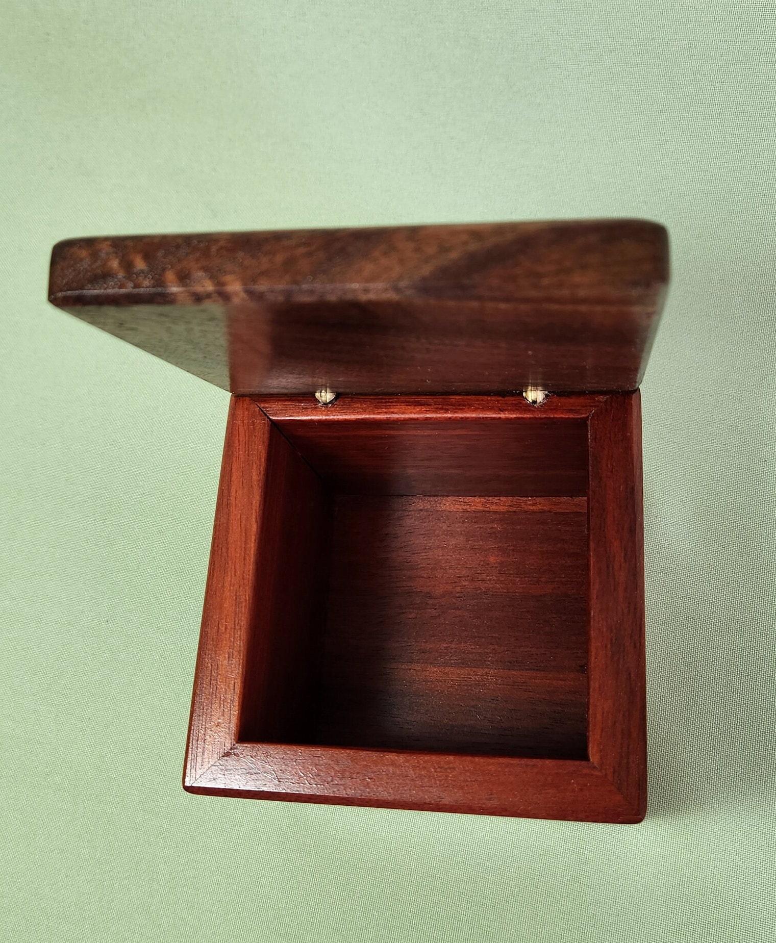 Walnut and Padauk Box With Maple Accents and Hinged Lid - Etsy