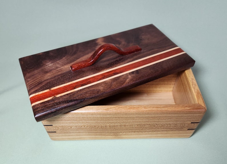 Myrtle Wood, Walnut, Padauk, and Maple Box With Removeable Lid - Etsy
