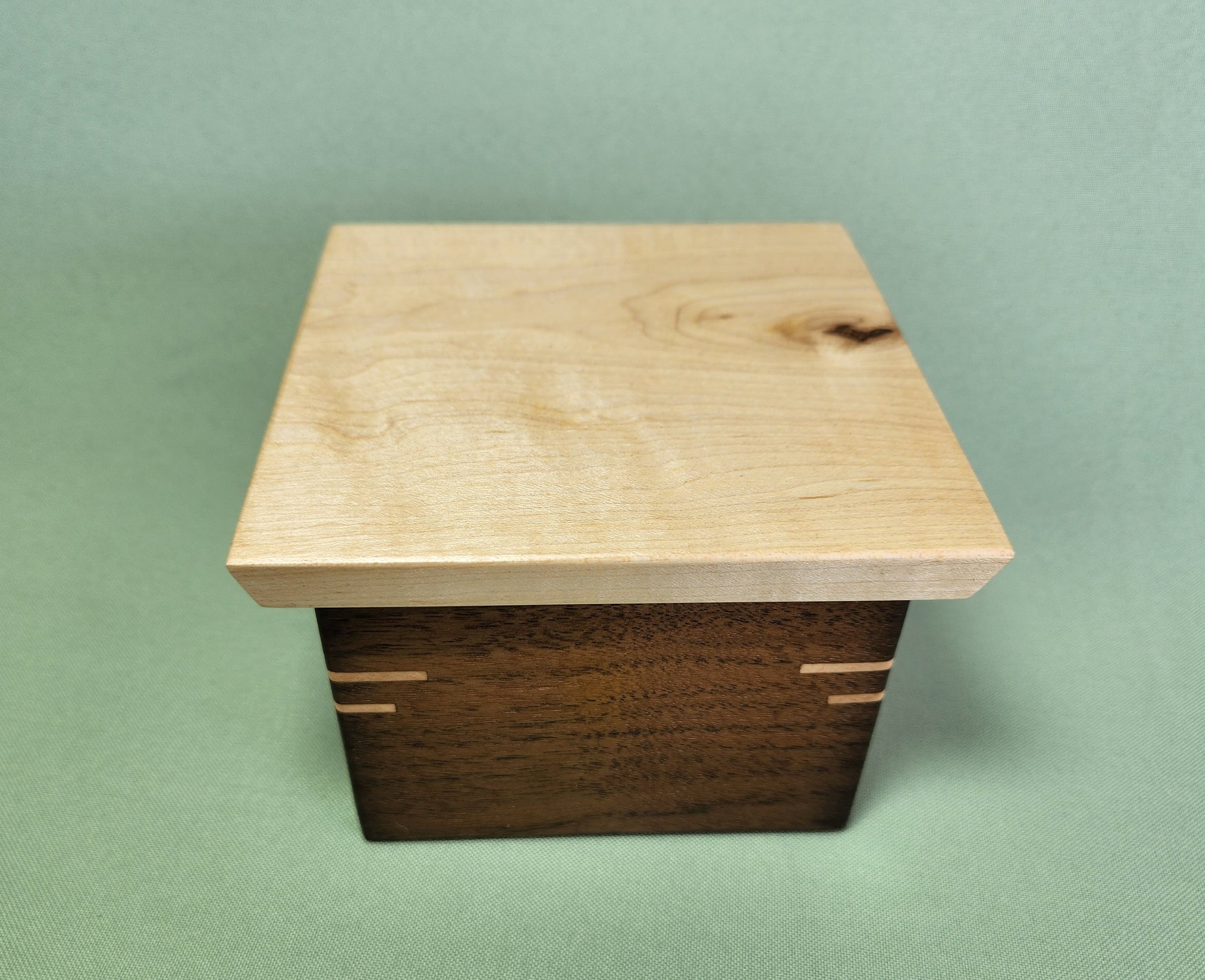 Walnut and Curley Maple Box With Maple Accents and Removable - Etsy
